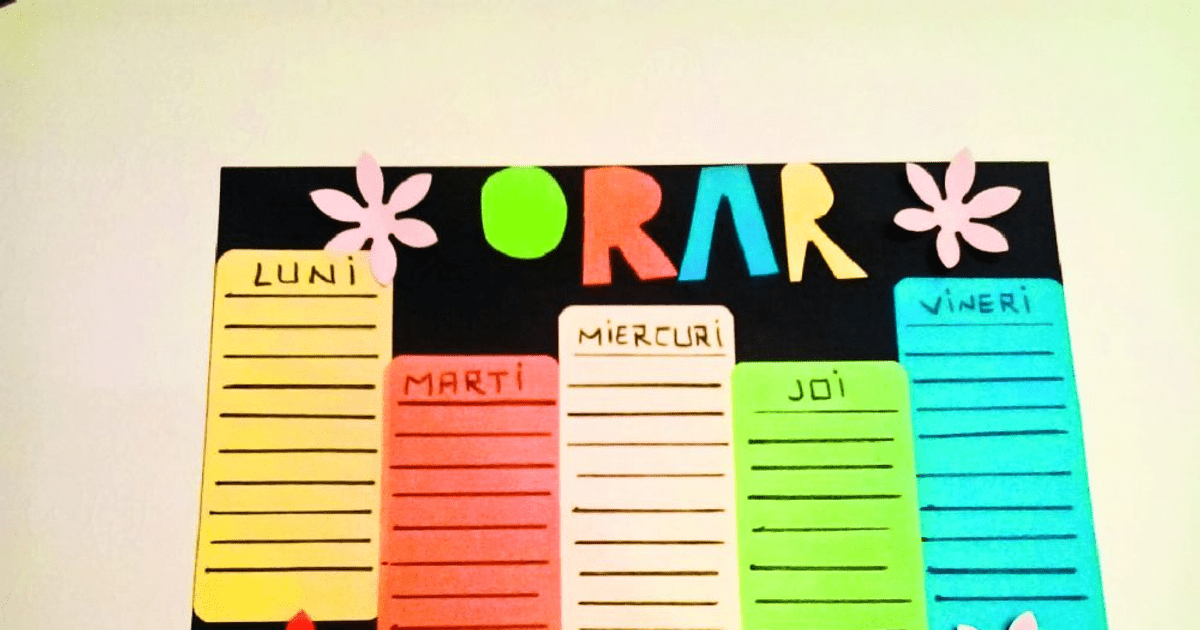 Orar pentru şcoală
