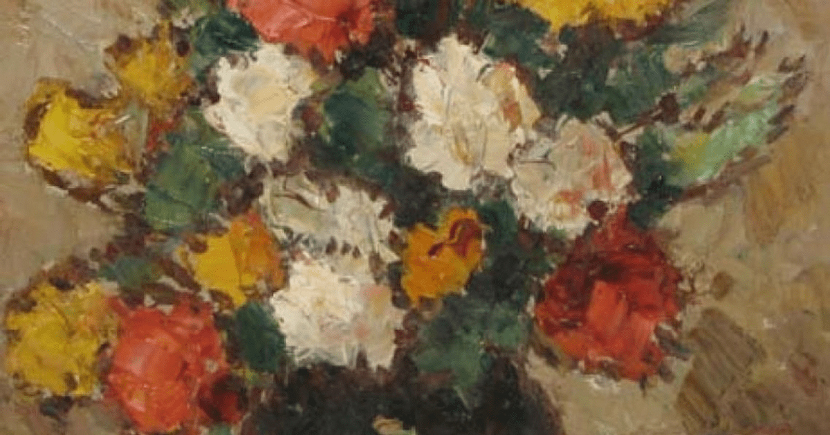 Tabloul "Buchet de flori" de Tonitza, evaluat la 190.000 lei