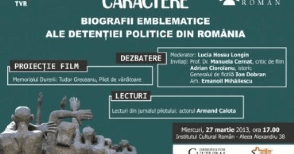 Biografia excepțională a pilotului Tudor Greceanu, prezentată la ICR în seria de dezbateri ...