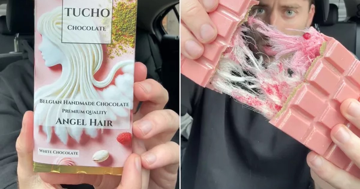 Ciocolata „Păr de înger”, virală pe internet. Din ce este umplutura roz ...
