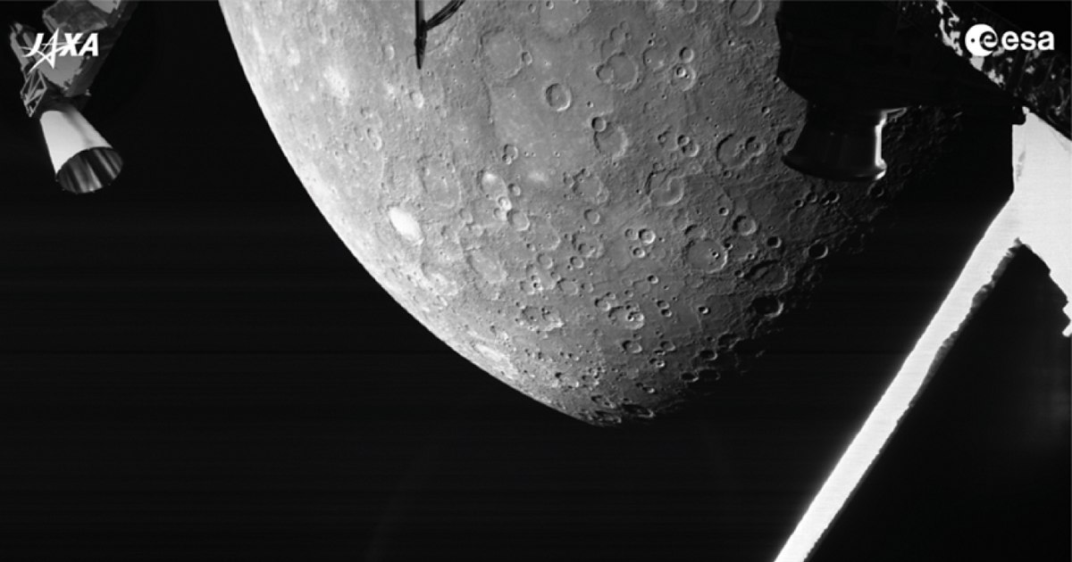 Primele imagini cu planeta Mercur surprinse de BepiColombo, publicate ...