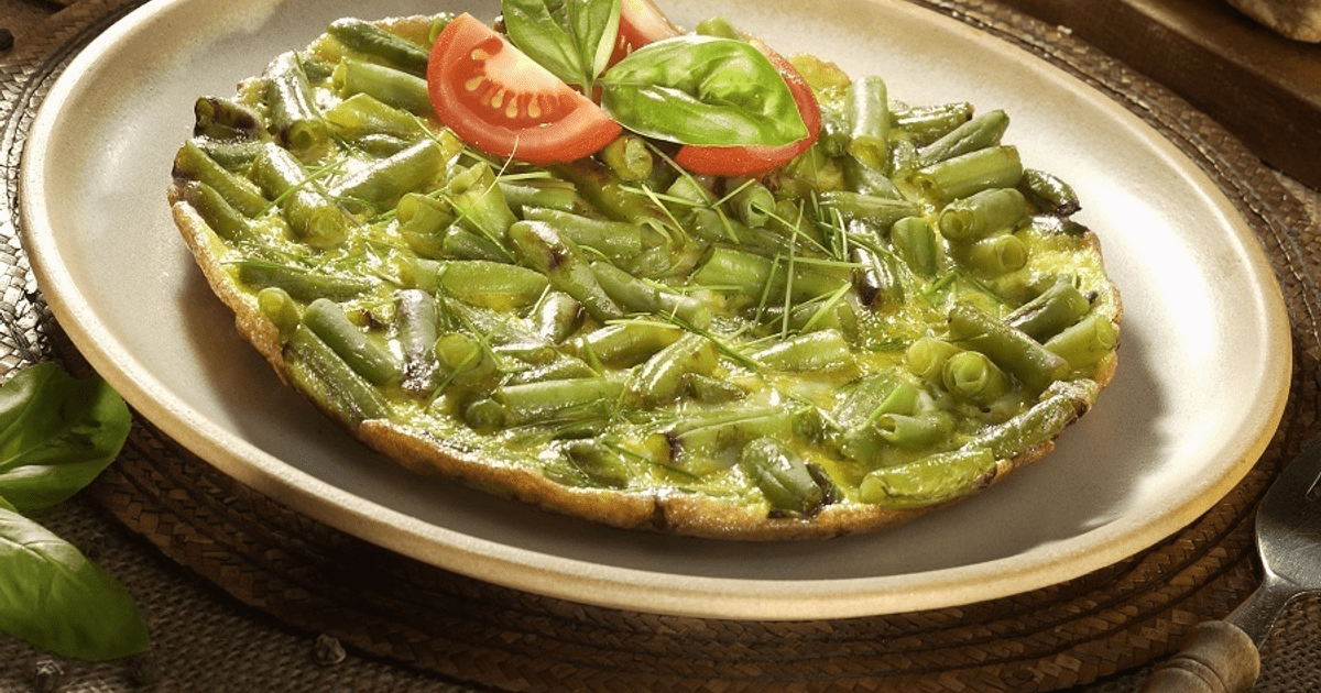 Omletă cu fasole verde