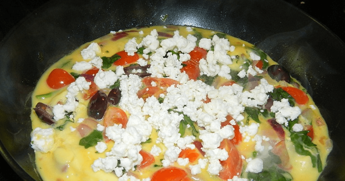 Omletă grecească cu brânză feta
