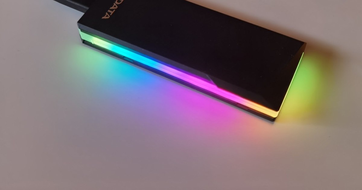 ADATA RGB Lightning EC700G, adaptor pentru SSD M2SATA/ PCIe, cu accent ...