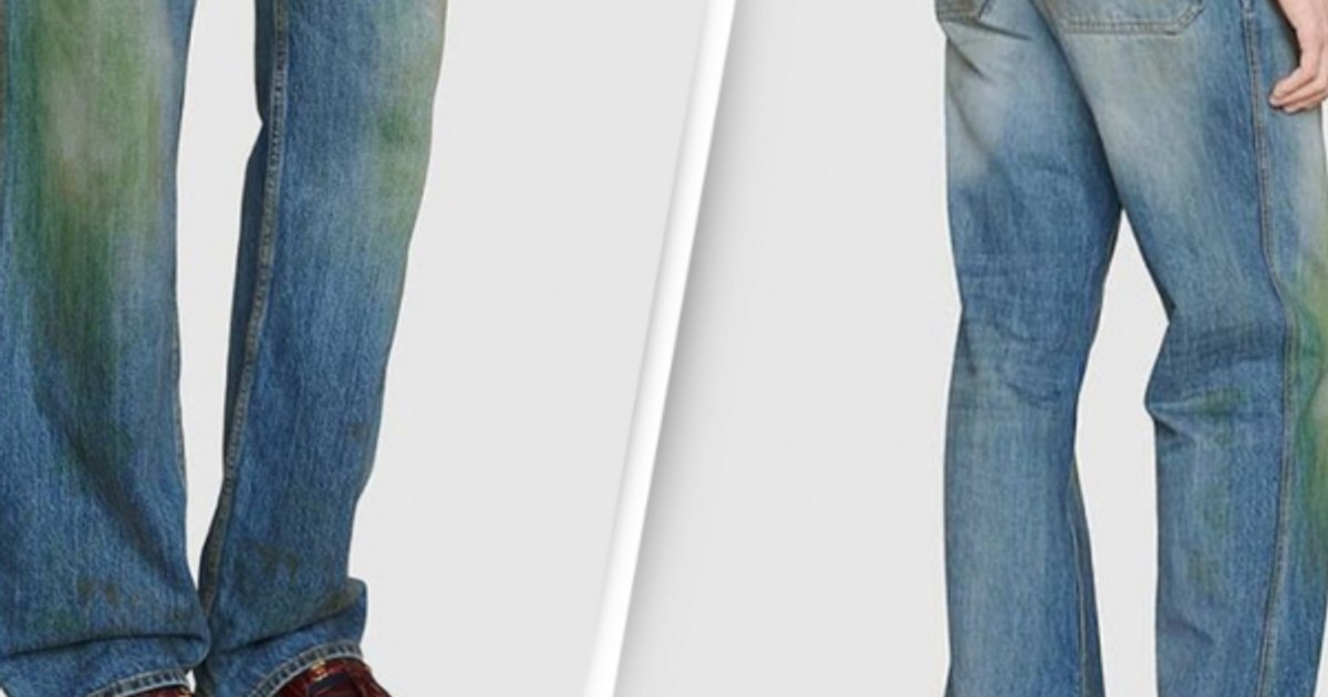 FOTO Gucci lansează blugii cu pete false de iarbă. Cât costă o pereche ...