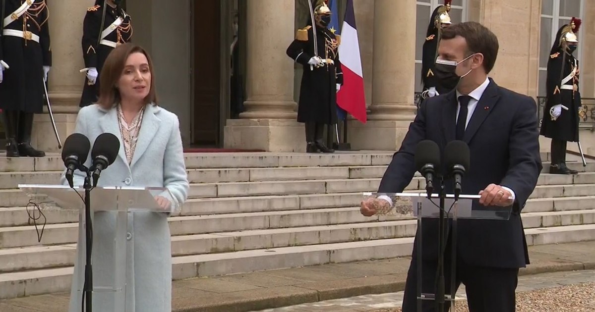 Maia Sandu, la întâlnirea cu Emmanuel Macron: Franţa a devenit a doua ...