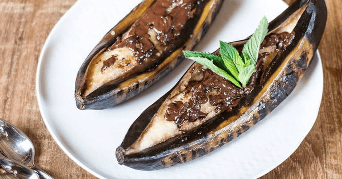 Banane coapte, cu ciocolată – Reţeta simplă