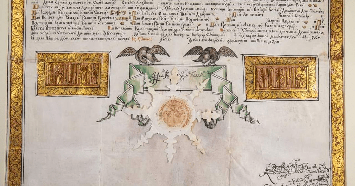 Un hrisov emis de Constantin Mavrocordat, exponatul lunii iunie, la ...