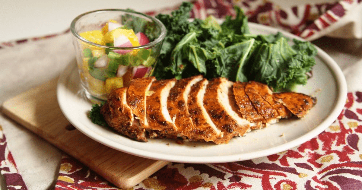 Pui Jamaican cu sos salsa