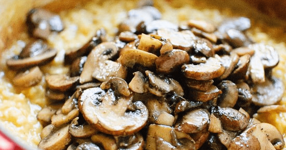 Risotto de orez brun cu ciuperci