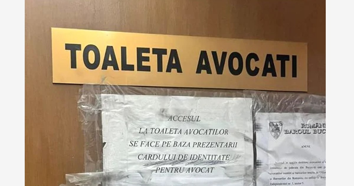 Program la toaleta Tribunalului București. Avocații pot folosi grupul ...