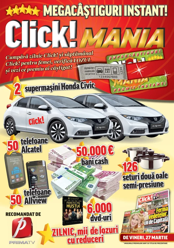 Click!MANIA, cel mai iubit concurs, revine cu premii fabuloase!