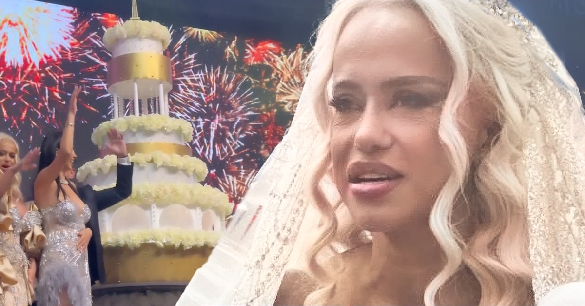 Anda și Joseph Adam, nuntă spectacol! Rochie de 25 de kilograme și tort ...