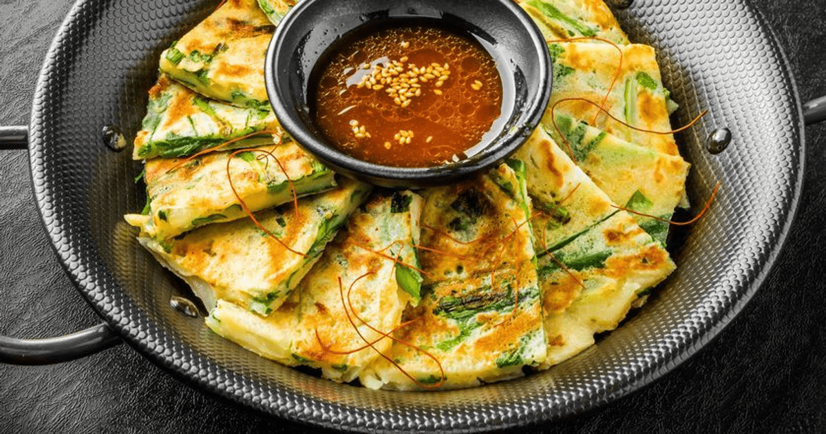 Clătite coreene cu ceapă verde