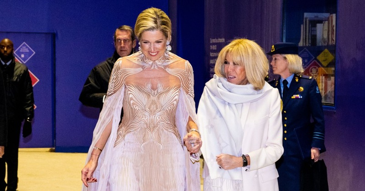 Una prea glam, alta prea sobră! Regina Maxima și Brigitte Macron s-au ...