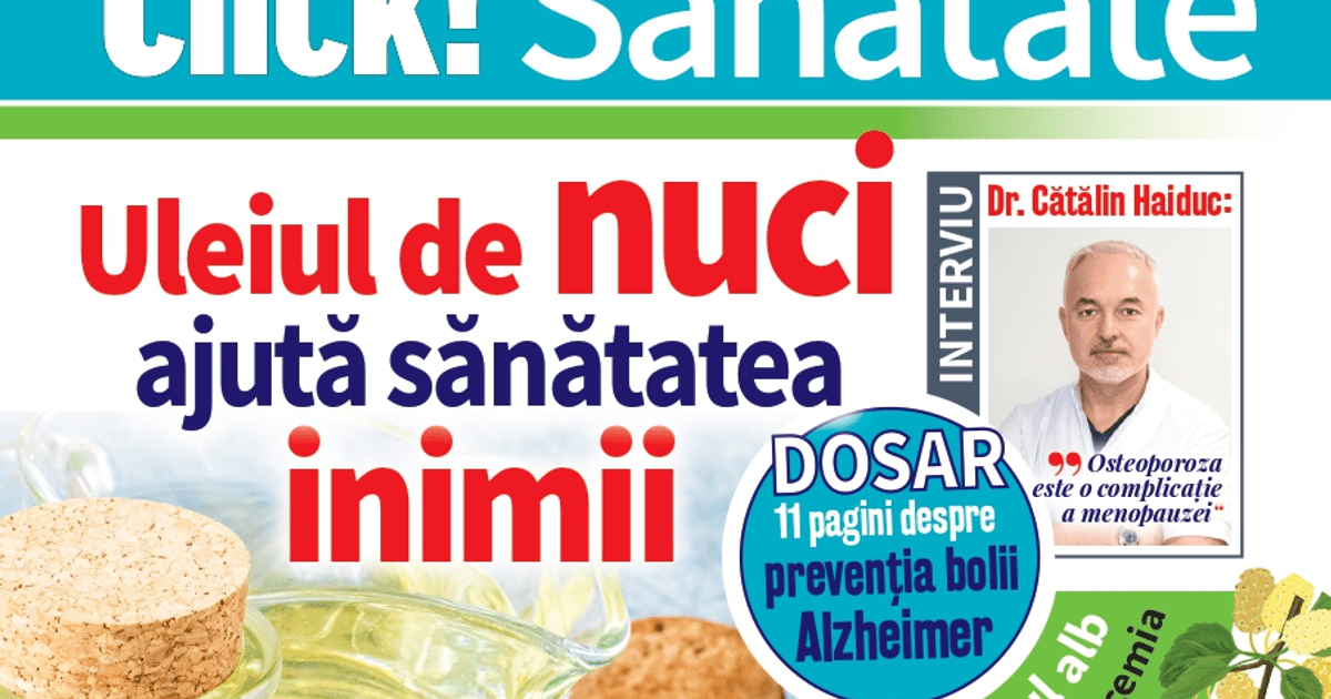 A apărut numărul de mai al revistei Click!Sănătate!