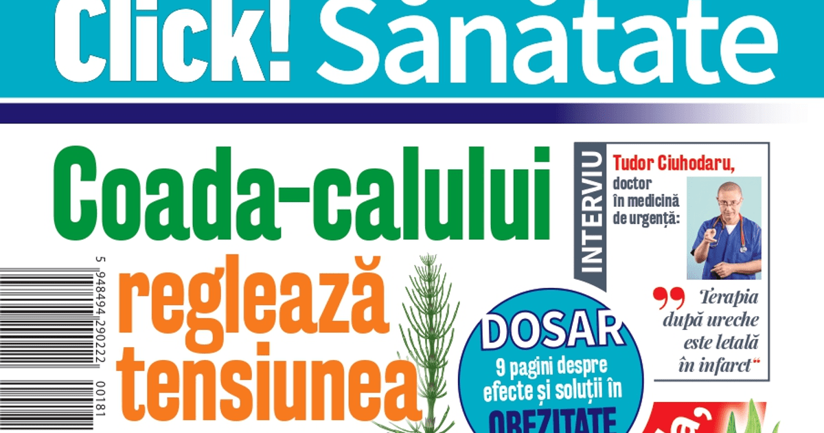 A apărut numărul de aprilie al revistei Click!Sănătate!