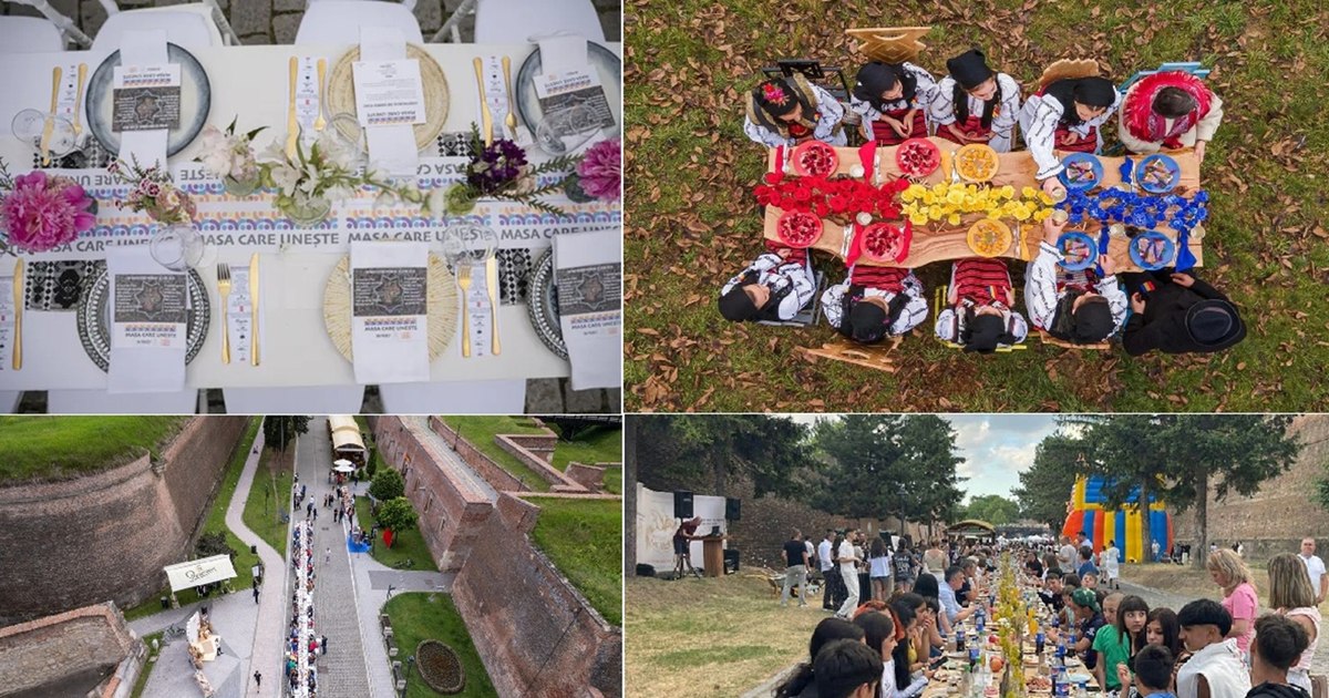 Alba Iulia doboară un record mondial Guinness: 10.000 de oameni la Masa care Unește de 2,7 km ...