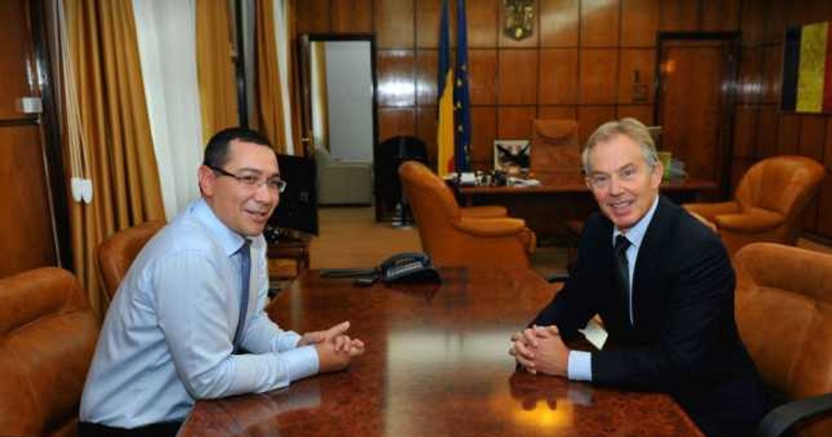 UPDATE Tony Blair, aflat la Bucureşti, s-a întâlnit la Guvern cu Ponta ...