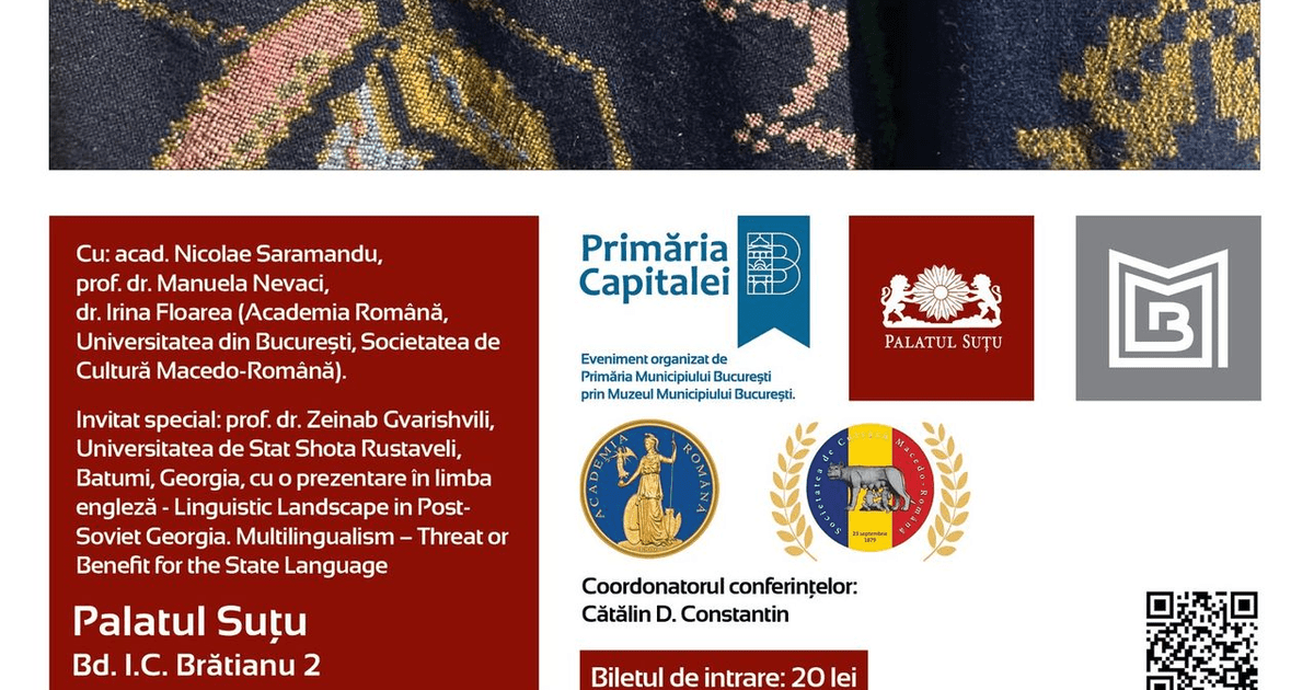 Conferința „Dialectul aromân de la cuvânt la propoziție. Oamińi vruț și ...