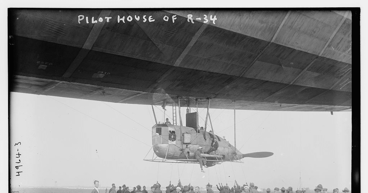 Dirijabilul R34, primul aparat de zbor care a traversat Atlanticul de ...
