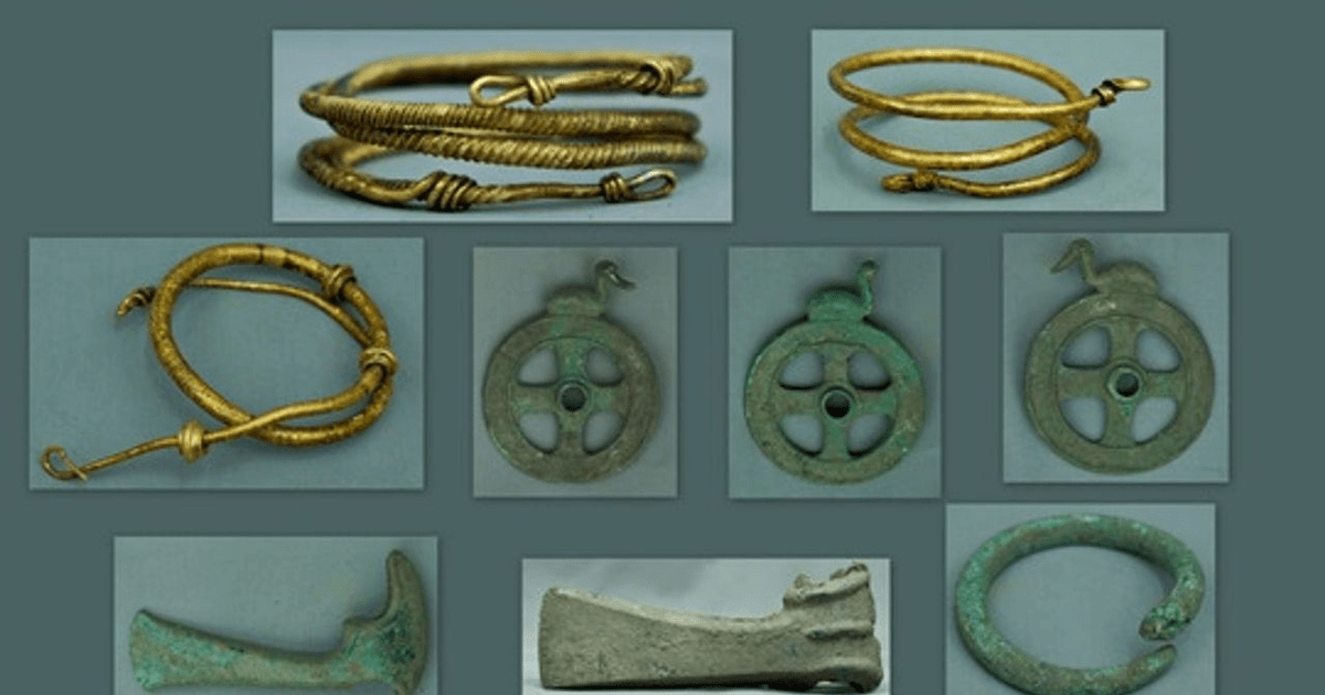 Un tezaur din epoca bronzului, descoperit cu un detector de metale în ...