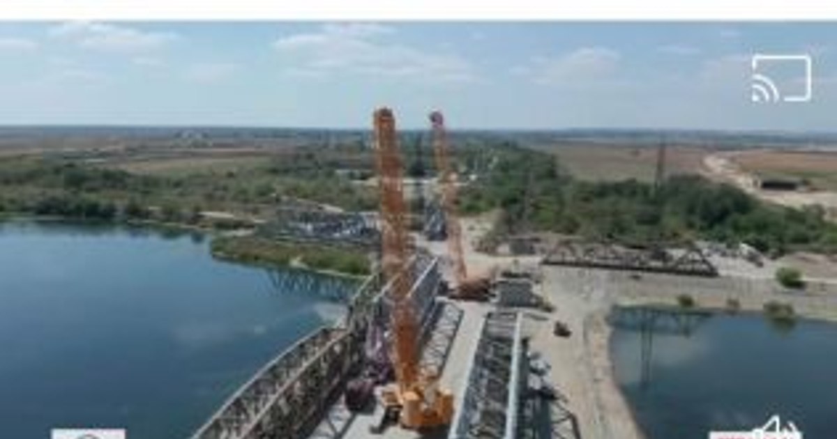 VIDEO Podul feroviar construit peste râul Olt, lângă Slatina, a fost ...