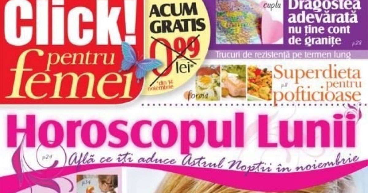 Vineri primeşti ziarul la pachet cu revista „Click pentru femei ...