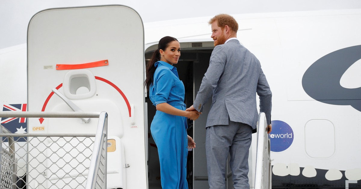 Prințul Harry și Meghan Markle au călătorit în Columbia cu un avion de ...