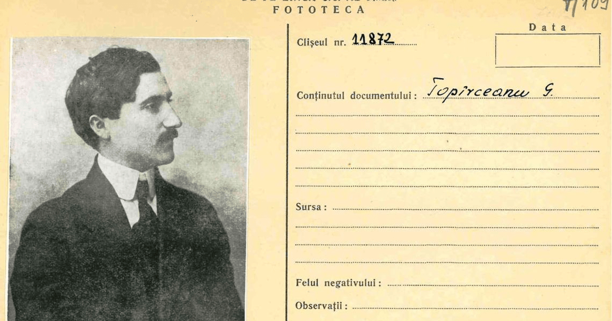 Documente inedite despre George Topîrceanu, publicate de Arhivele ...