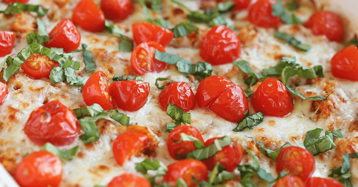 Pui Caprese la cuptor, cu brânză şi quinoa