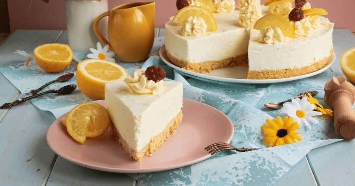 Tort fără coacere. Cheesecake de lămâie