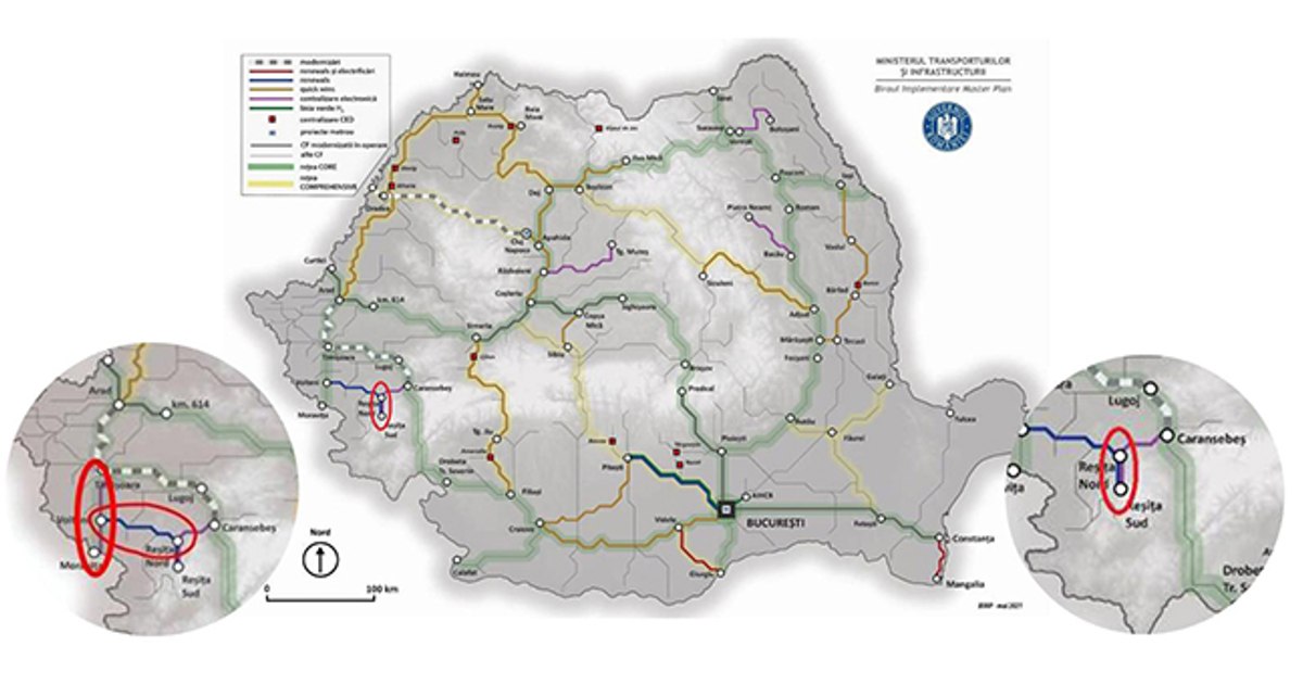 Distanța Timișoara-Reșița, parcursă cu trenul într-o oră și 15 minute ...