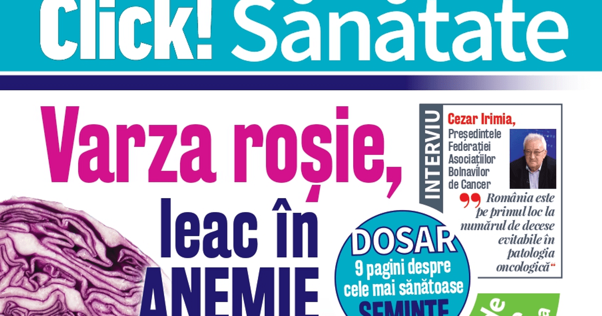 A apărut numărul de mai al revistei Click!Sănătate!